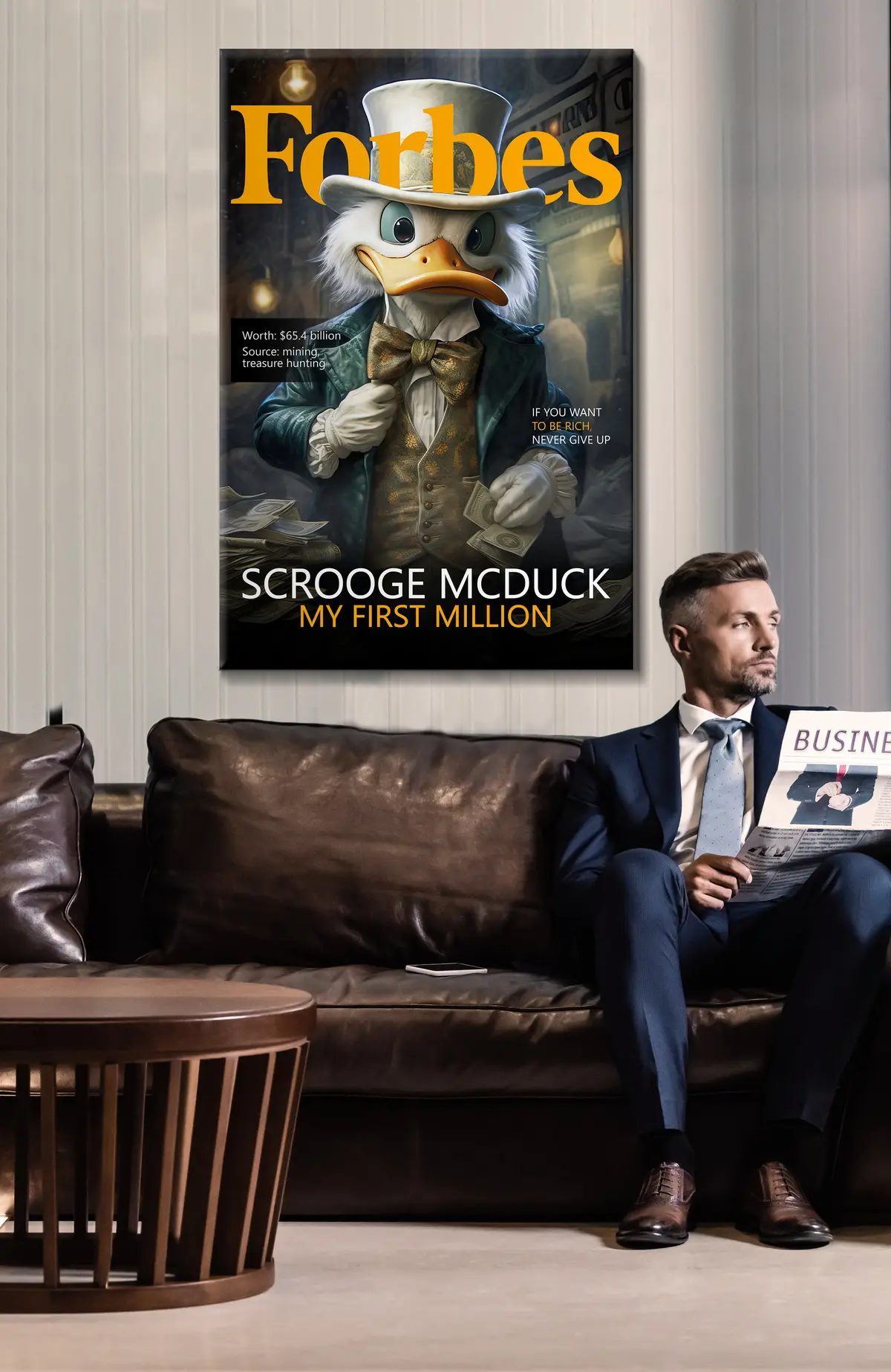 Leinwandbild Dagobert Duck auf dem Cover von Forbes N° s35196 - Online ...