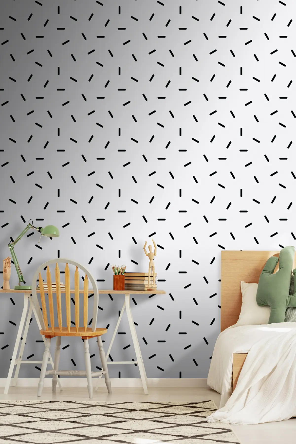 Fototapeten Trendige geometrische Striche im skandinavischen Stil N ...